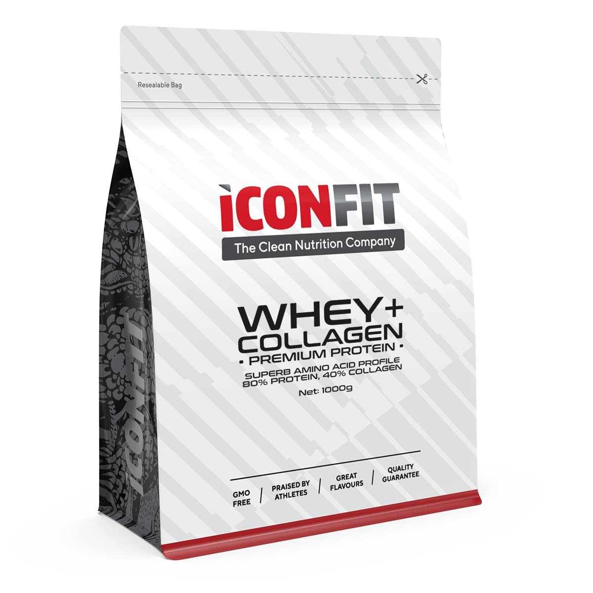 ICONFIT WHEY+ Collagen • Premium Protein • 1 KG maasikamaitseline ...
